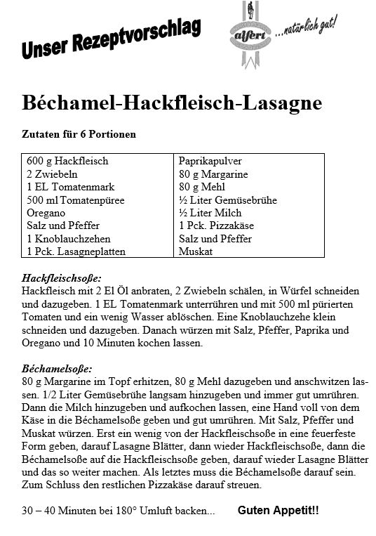 Rezeptvorschläge | Qualitätsfleischerei Alfert