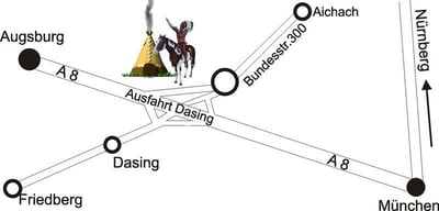 So finden Sie uns - Anfahrt | Western-City Dasing