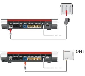 Fritzbox 7590 am EON Highspeed Glasfaseranschluss